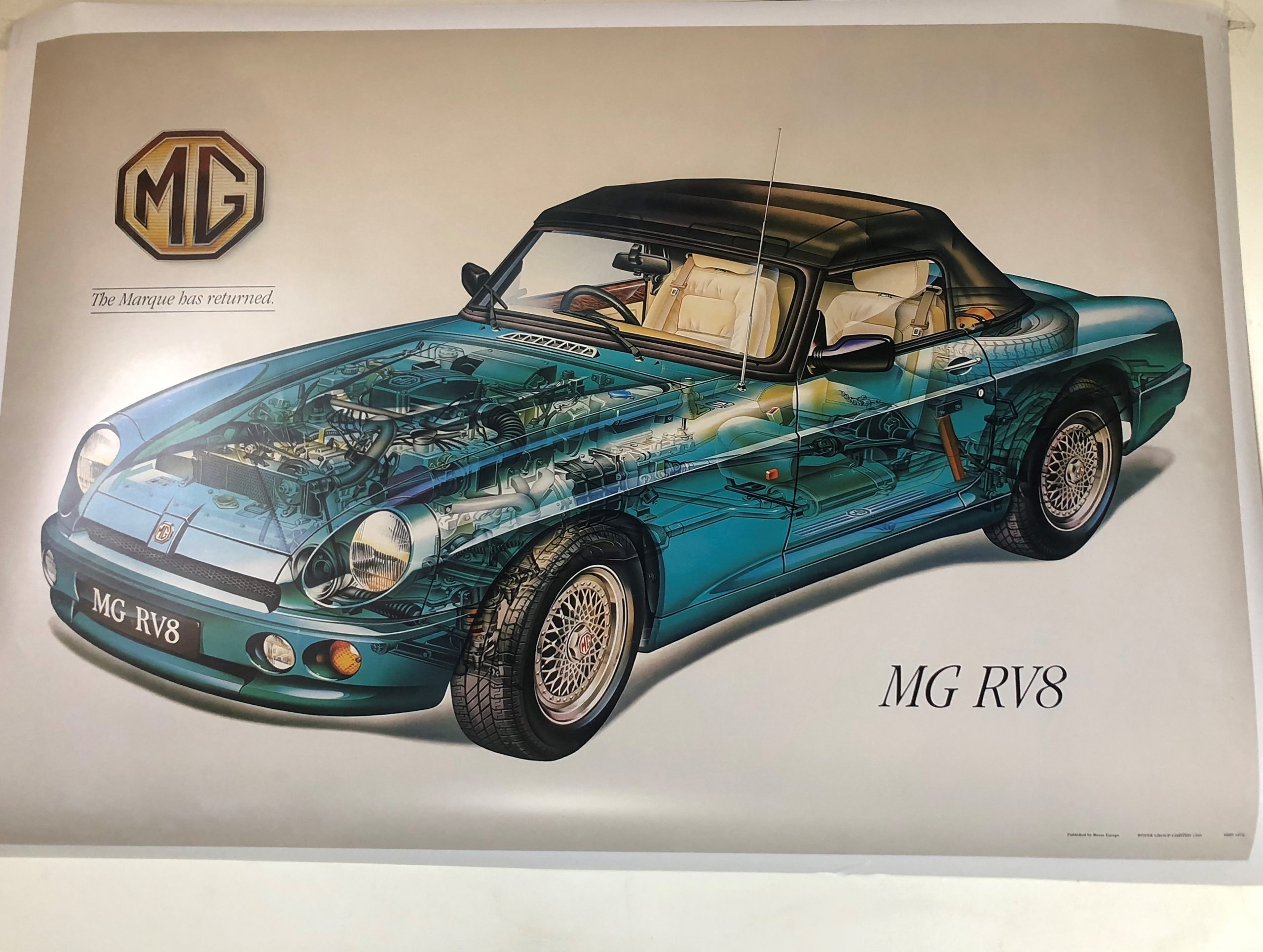 RV8 'Ghost' Print - MG V8 and MG RV8 car parts